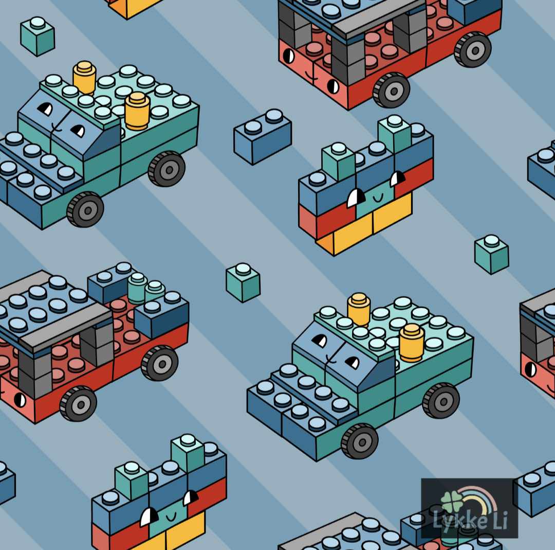 Blocks - French Terry - Metervare - Lykkelisa